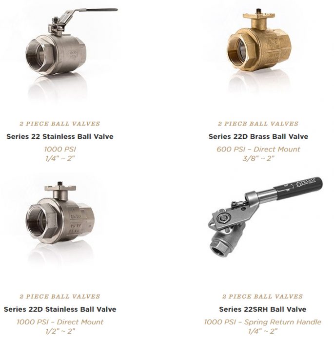 2 Piece Ball Valves - Triad Process - Sanitary Ball Valves